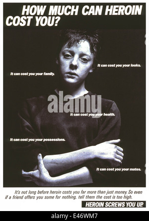 Drugs UK 1980s. Drug addict glue sniffing teenager sleeping rough on ...