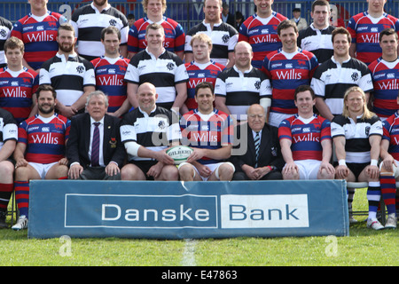 The Clontarf and Barbarians rugby teams. Clontarf vs Barbarians rugby ...