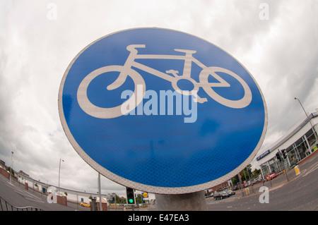 Cycle Lane sign Stock Photo - Alamy