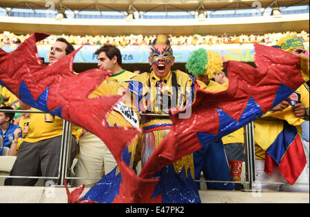 Fans of Colombia cheers prior to the World Cup Group K soccer match ...