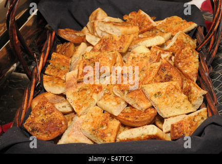 Caterer brought a delicious bread basket for the wedding buffet Stock ...