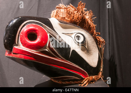 First Nation haida native ceremonial orca killer whale masks U’Mista Cultural Centre, Alert Bay ...