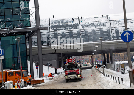 Ice and snow removal at station Stock Photo - Alamy