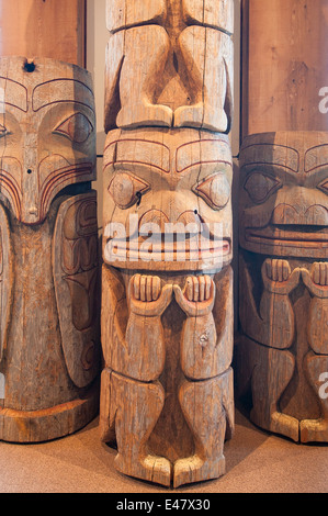 First Nations totem poles and Haida houses in Museum of Anthropogy at ...