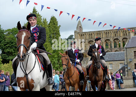 Jedburgh, UK. 05 July 2014 Jethart Callant's Festival 2014 Stock Photo ...