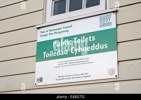 Welsh language signs for public toilets in Wales. Gentlemen or gents ...