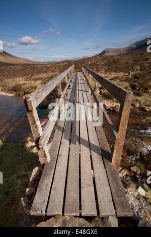 A bridge over the river Coe at Glencoe in the Scottish Highlands Stock ...