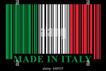 Italian barcode flag, vector Stock Photo - Alamy