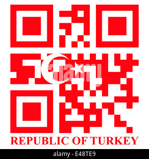 Made in Turkey in bar code. Lines consist of same words Stock Photo - Alamy