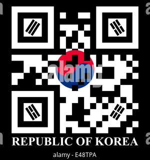 Korean QR code flag, vector Stock Photo - Alamy