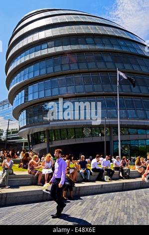 View of London's City Hall (Greater London Authority building) across ...