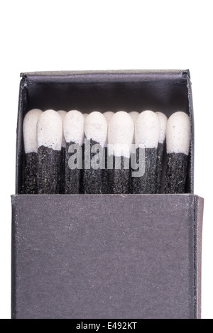 Open black box with matches on a white background.Fire. Fire. Safety ...