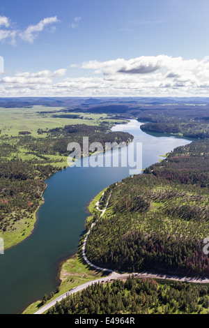 Scenic view of Pactola Lake in the Black Hills of South Dakota, USA ...
