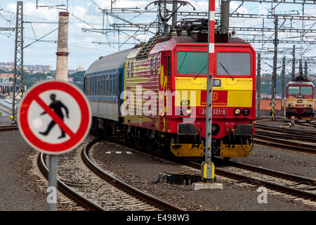 Railway crossing in the Czech Republic. Road crossing over the Stock ...