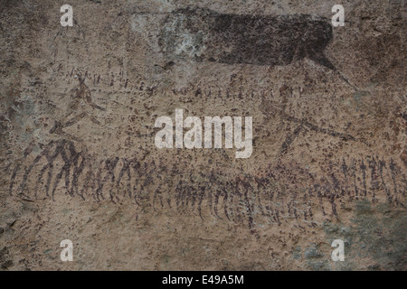 Prehistoric Khoisan rock art at Ha Baroana in Lesotho Stock Photo - Alamy