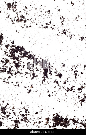 Dirty earth on white background. Natural soil texture. Pile of dried ...