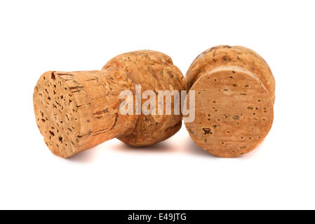 A closeup of wine corks isolated on white background Stock Photo - Alamy
