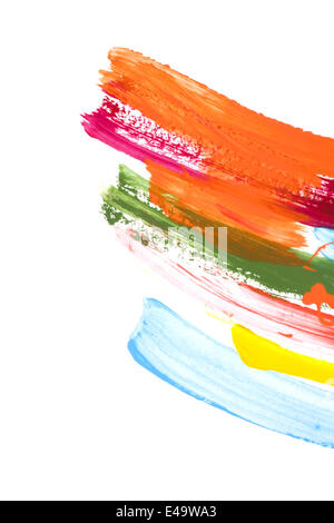 funny color paint smudges on white paper Stock Photo - Alamy