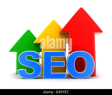 Search engine optimization symbol (done in 3d rendering Stock Photo - Alamy