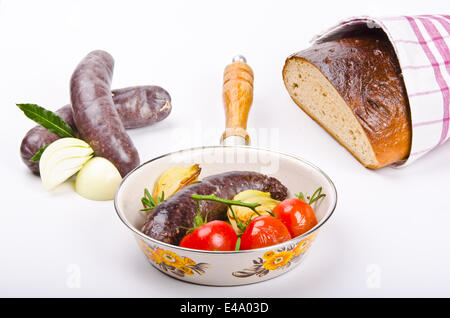 Krupniok traditional blood sausage in Polish cuisine Stock Photo - Alamy