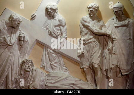 Stations of the cross Station 7 - Jesus falls the second time Stock ...