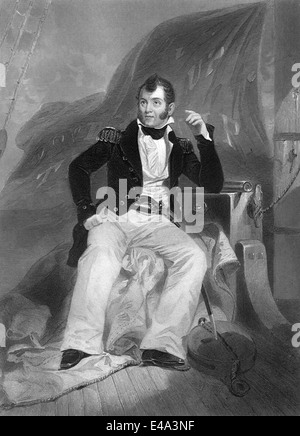 Commodore Oliver Hazard Perry at the Battle of Lake Erie, September ...