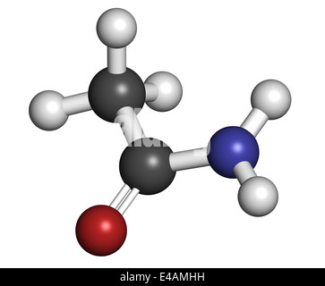 Acetamide (ethanamide) molecule. Used as plasticizer and industrial ...