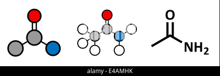 Acetamide (ethanamide) molecule. Used as plasticizer and industrial ...