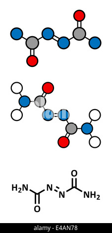 Azodicarbonamide food additive molecule. Used in bread production as ...
