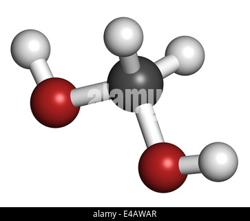 Methylene glycol (methanediol, formaldehyde monohydrate) molecule ...