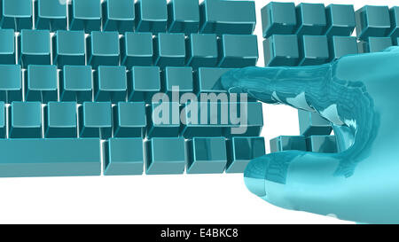 Fantastic hand over the computer keyboard Stock Photo - Alamy