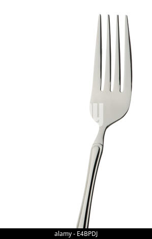 Close up of fork with reflection; isolated on white Stock Photo - Alamy