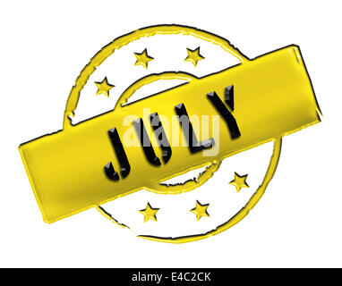 Stamp - JULY Stock Photo - Alamy