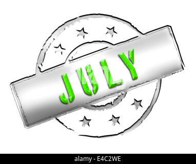 Stamp - JULY Stock Photo - Alamy