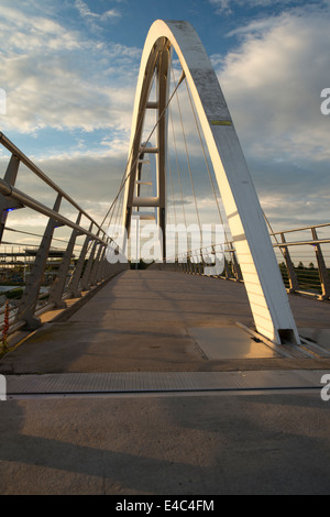 Construction of the Infinity Bridge, Stockton on Tees Stock Photo - Alamy