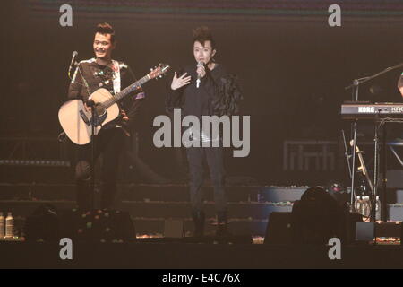 Taipei. 6th July, 2014. Taiwan pop group Sodagreen hold concert in ...