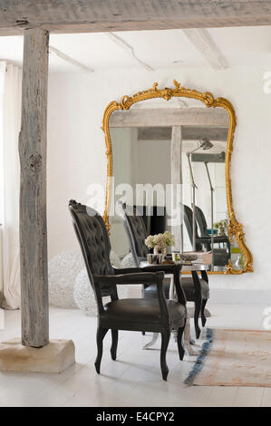 Pair of Louis XV armchairs designed by Pieter Jamart in white open plan ...