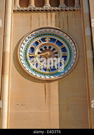 Norwich Cathedral, clock on south transept exterior Norfolk England UK ...