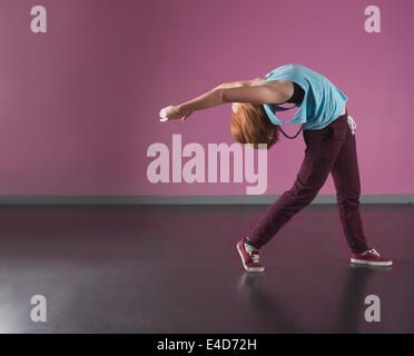 Nude female bending backwards Stock Photo - Alamy