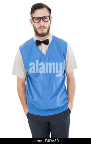 Geeky hipster looking at camera Stock Photo - Alamy