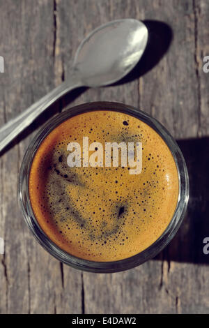 cup of coffee on wooden background Stock Photo - Alamy