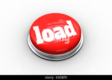 The word load on digitally generated red push button Stock Photo - Alamy