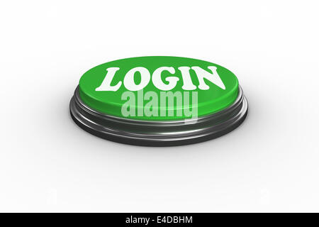 The word login on digitally generated red push button Stock Photo - Alamy