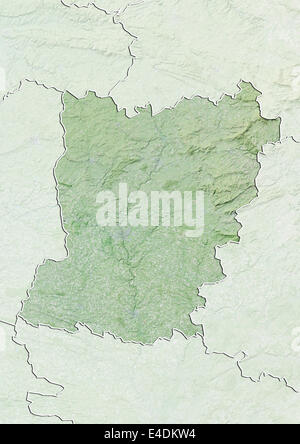 Departement of Mayenne, France, Relief Map Stock Photo - Alamy