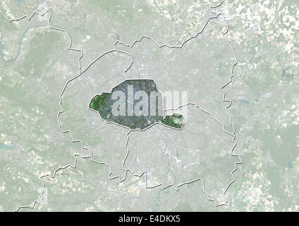 Paris, France, True Colour Satellite Image. Paris, France. True colour ...