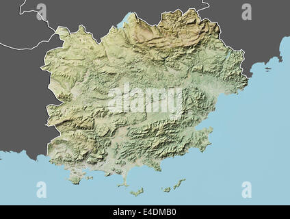 Departement of Var, France, Relief Map Stock Photo - Alamy