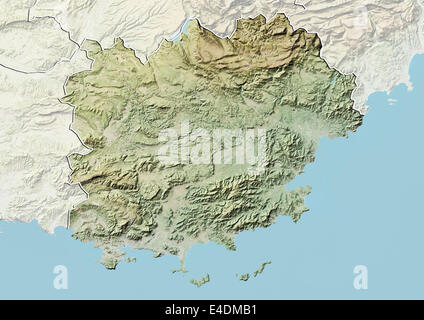 Departement of Var, France, Relief Map Stock Photo - Alamy