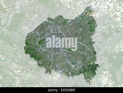 Paris, France, True Colour Satellite Image. Paris, France. True colour ...