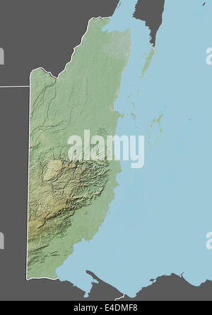 Belize, Relief map, With Border and Mask Stock Photo - Alamy