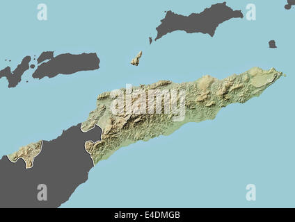 Indonesia, Relief Map With Border and Mask Stock Photo - Alamy